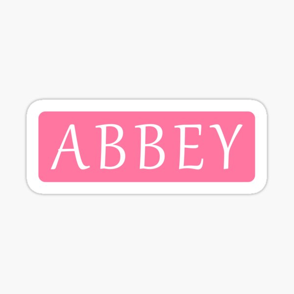 "Abbey Name" Sticker for Sale by jeallan | Redbubble