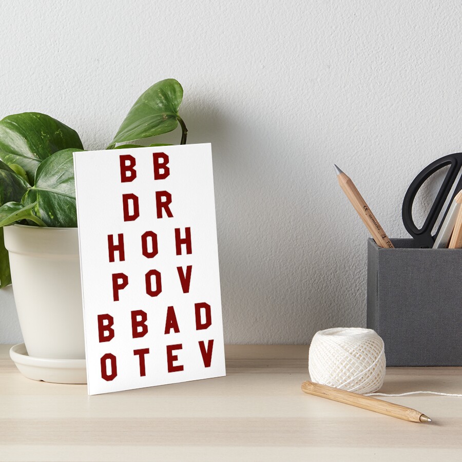 "Big Brother Acronym Pyramid" Art Board Print for Sale by winchestardis ...