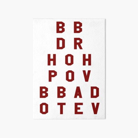 "Big Brother Acronym Pyramid" Art Board Print for Sale by winchestardis ...