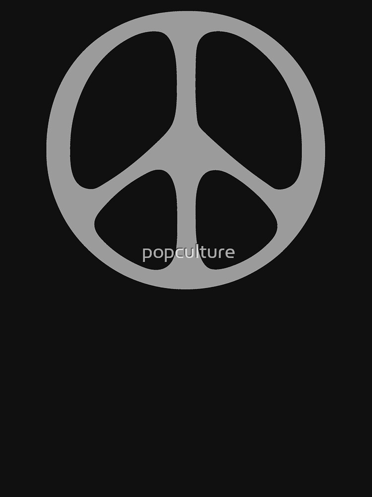 "Gray 60s Peace Sign Symbol" T-shirt for Sale by popculture | Redbubble ...