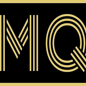 "MQ Initials Gold Geometric Letters" Sticker for Sale by jeallan ...