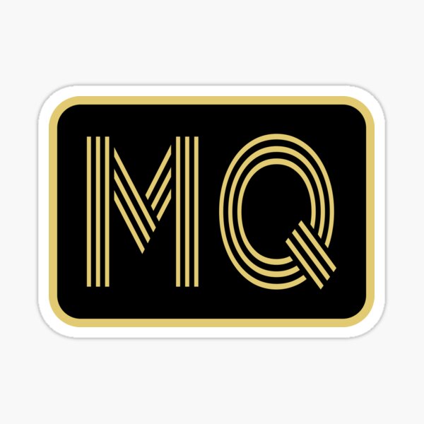 "MQ Initials Gold Geometric Letters" Sticker for Sale by jeallan ...