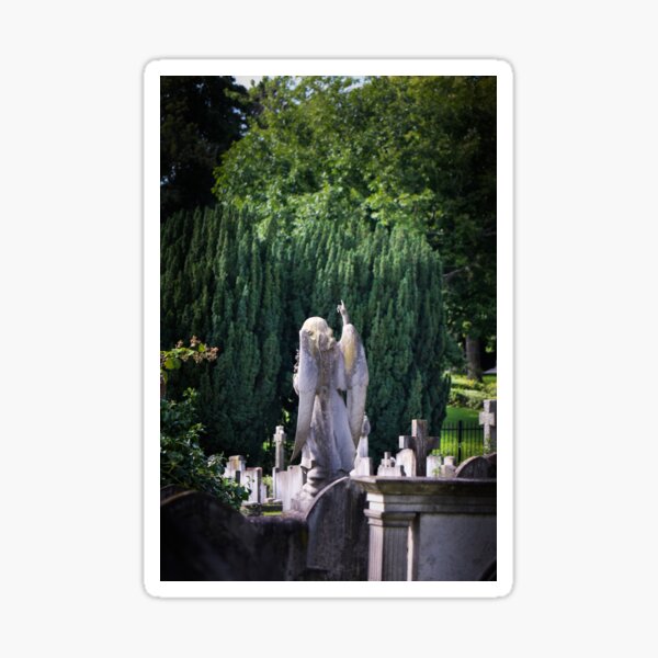 "Angel pointing up" Sticker for Sale by FallenTrickster | Redbubble