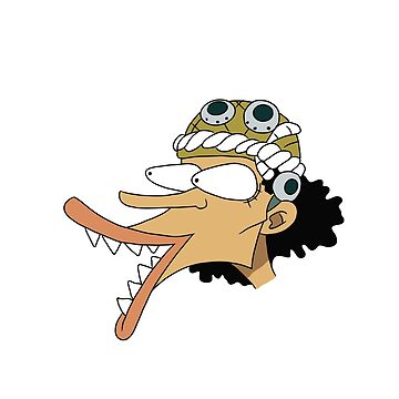 "funny face usopp" Sticker for Sale by 989- | Redbubble