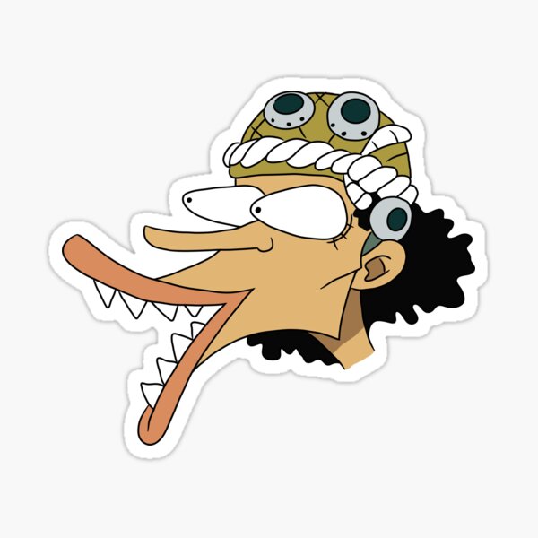 "funny face usopp" Sticker for Sale by 989- | Redbubble