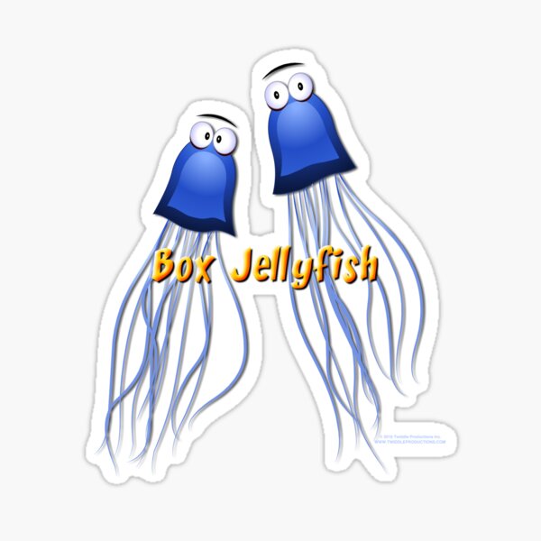 "Box Jellyfish" Sticker by TwiddleProd | Redbubble