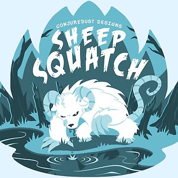 "Sheepsquatch Encounter" Sticker for Sale by dannerseyffer | Redbubble