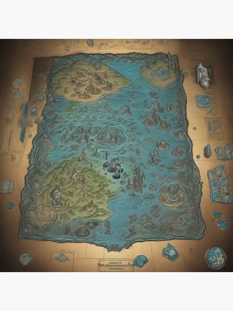 "Underwater World Map Dungeon Battle" Poster for Sale by Yellowriversss ...