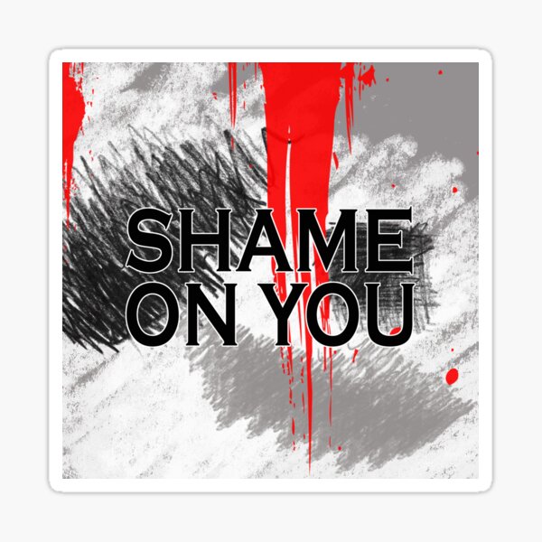 Shame On You Stickers | Redbubble