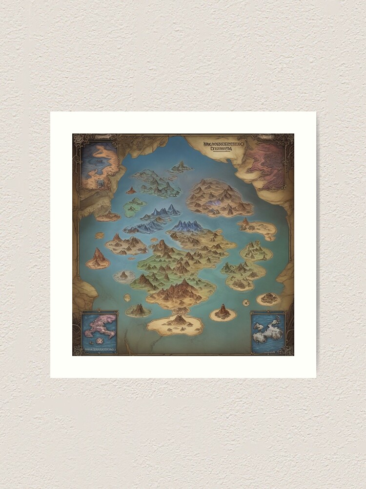 "Custom World Maps Dungeon E5" Art Print for Sale by Yellowriversss ...