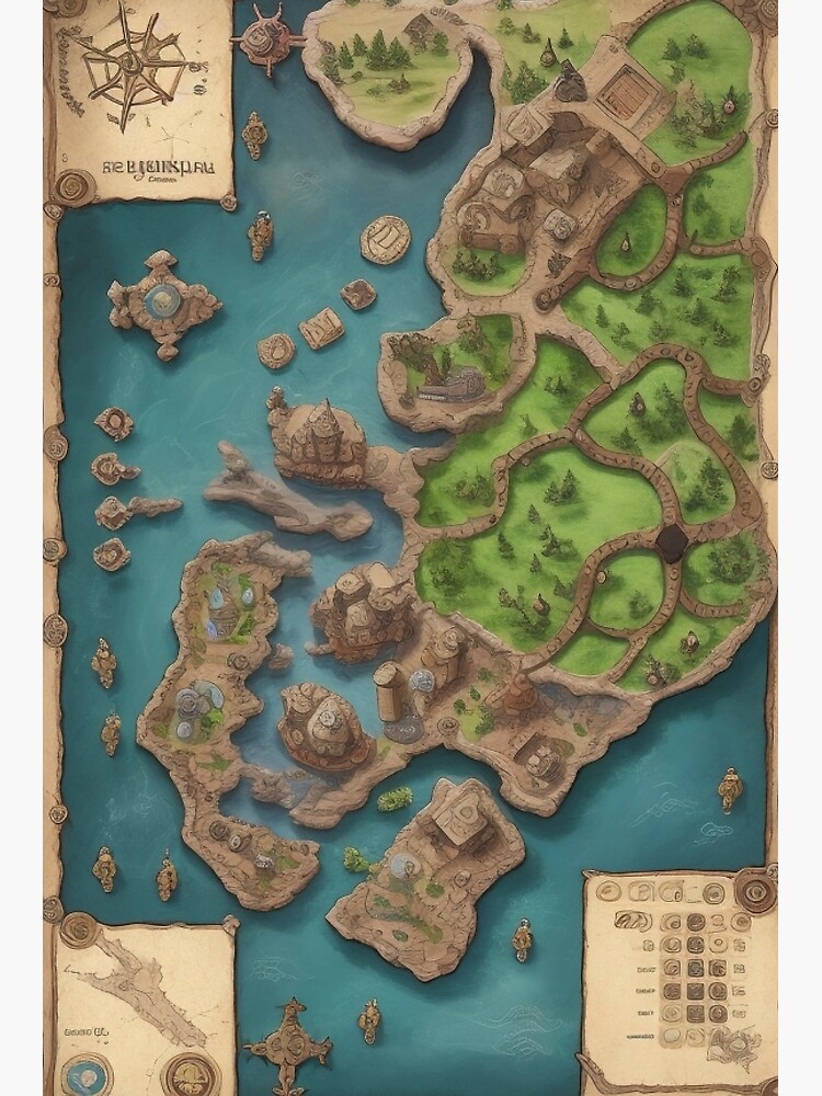 "DM Room Accessories Town Maps Custom" Poster for Sale by ...