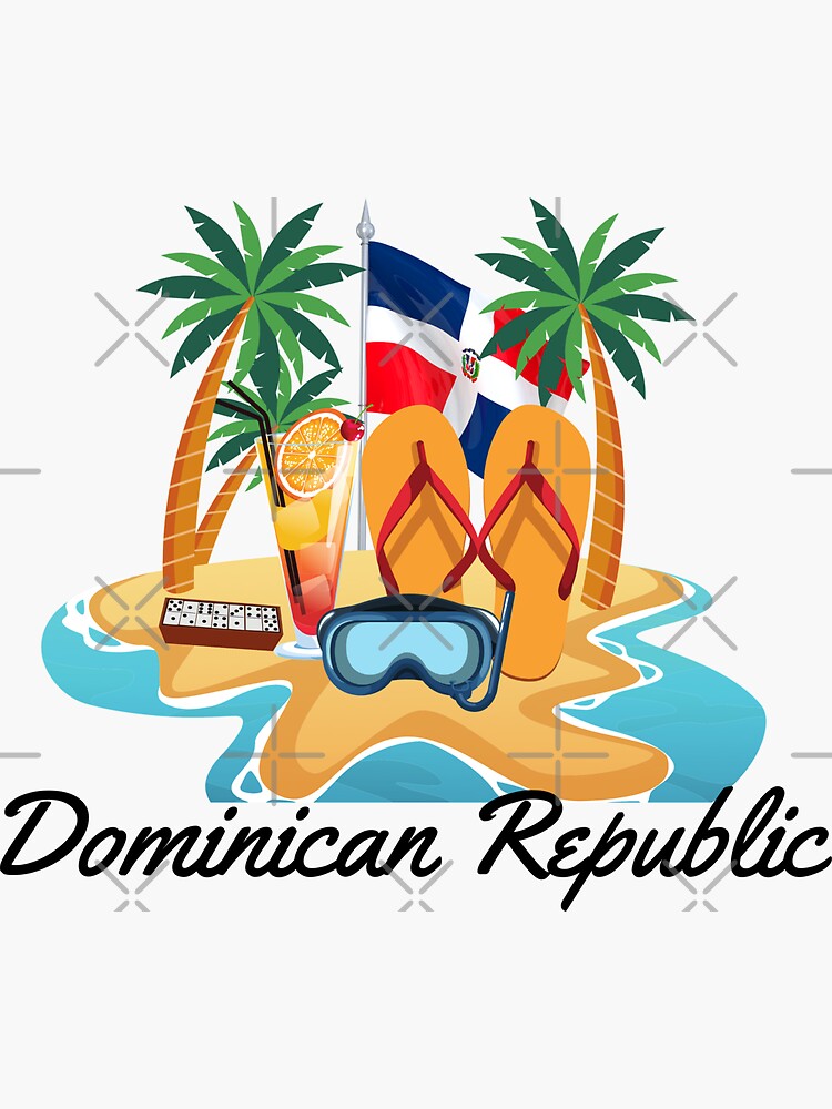 Pegatina con la obra «Republica Dominicana - Dominican Republic» de ...