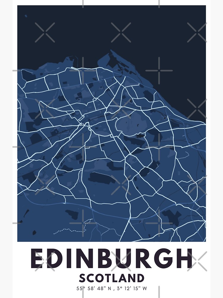 "Edinburgh Scotland Map" Sticker for Sale by caffeinatedgal | Redbubble