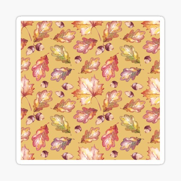 "Autumn Acorns and Leaves Collection Small Print No7 -Gardening and ...