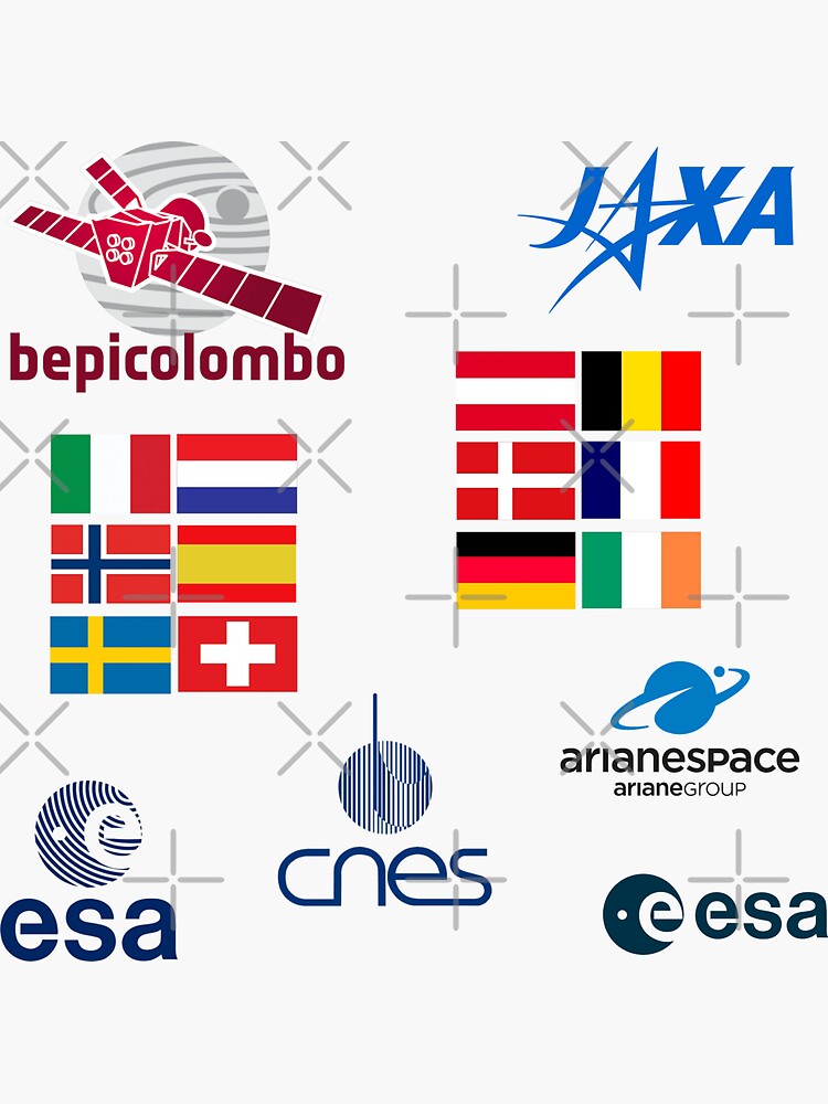Sticker for Sale mit "Logos auf der Ariane-5-Zeichnung" von ...