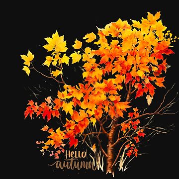 "Autumn Tree" Sticker for Sale by ImaginVibes | Redbubble