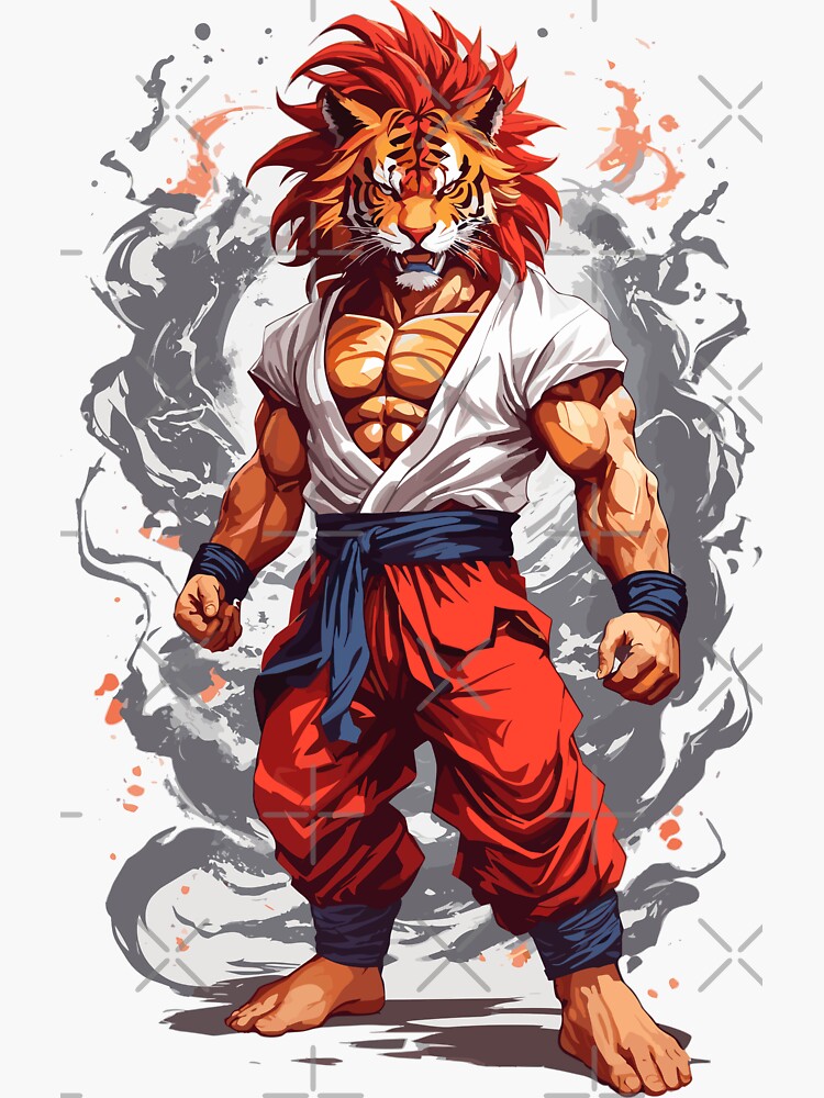 "Saiyan Tiger I" Sticker for Sale by Lion-ZG21 | Redbubble
