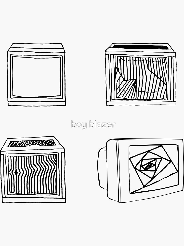 "crt monitor pack 1" Sticker for Sale by boy blazer | Redbubble