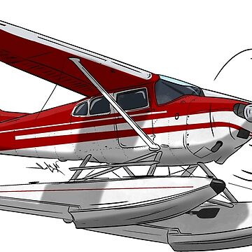 "Red Seaplane" Sticker for Sale by Statepallets | Redbubble