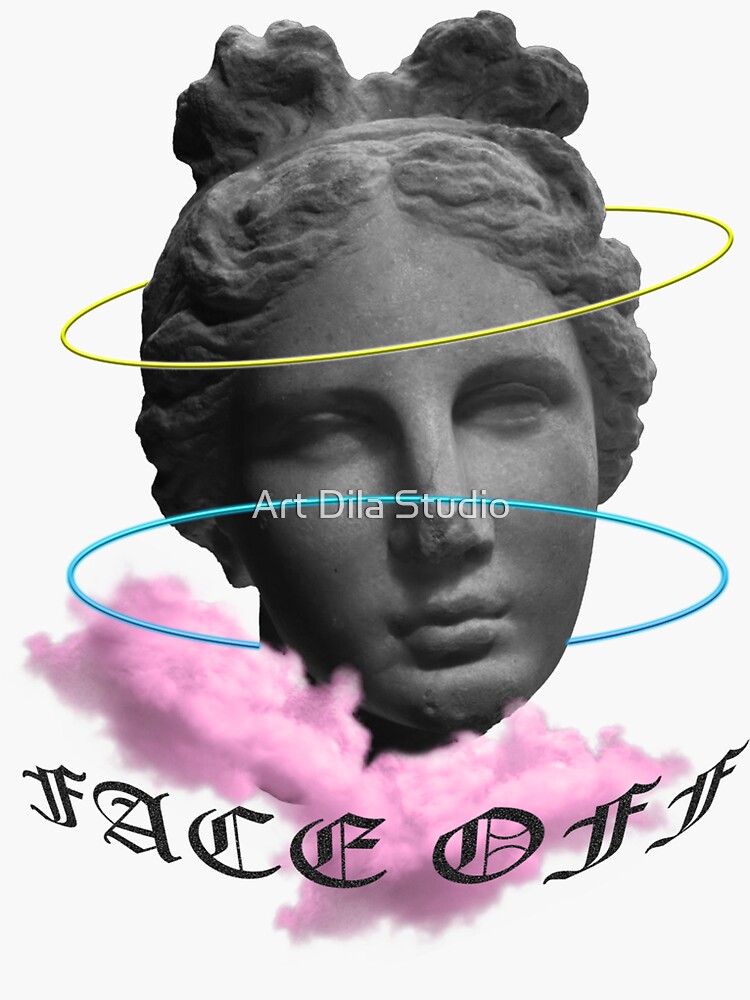 "Face off" Sticker for Sale by Art Dila Studio | Redbubble