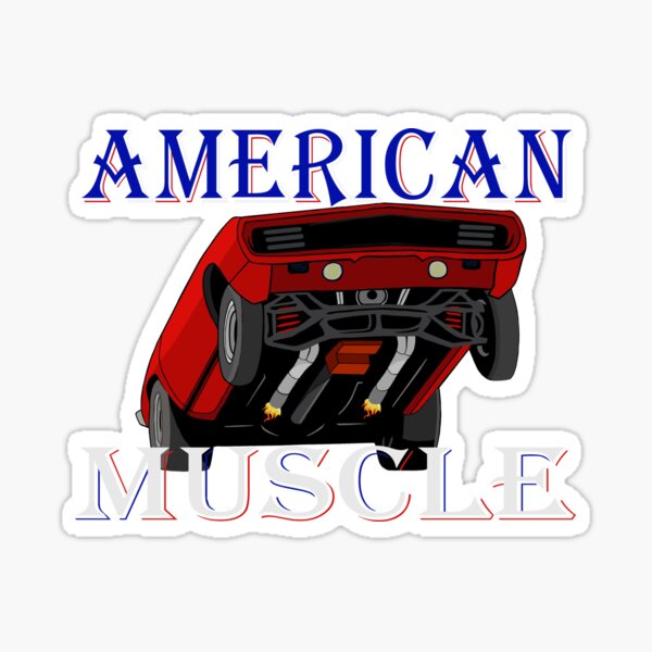 "American muscle car design" Sticker for Sale by J-KAP | Redbubble