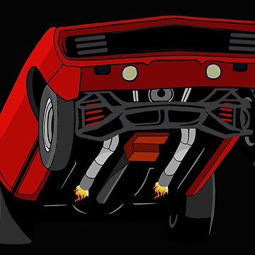 "Red 69 Camaro drag car" Sticker for Sale by J-KAP | Redbubble