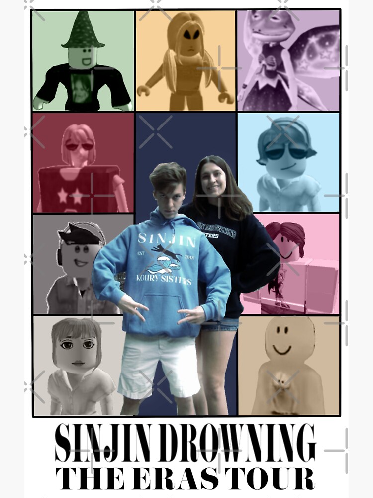 "Sinjin Drowning: The Eras Tour (Roblox edition)" Sticker for Sale by ...