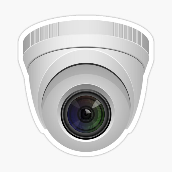 "White Modern Surveillance Camera " Sticker for Sale by TheFullFantasy ...