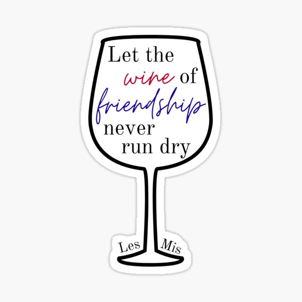 "Drink With Me - Les Miserables Stickers, Magnets, & Cards" Sticker for ...