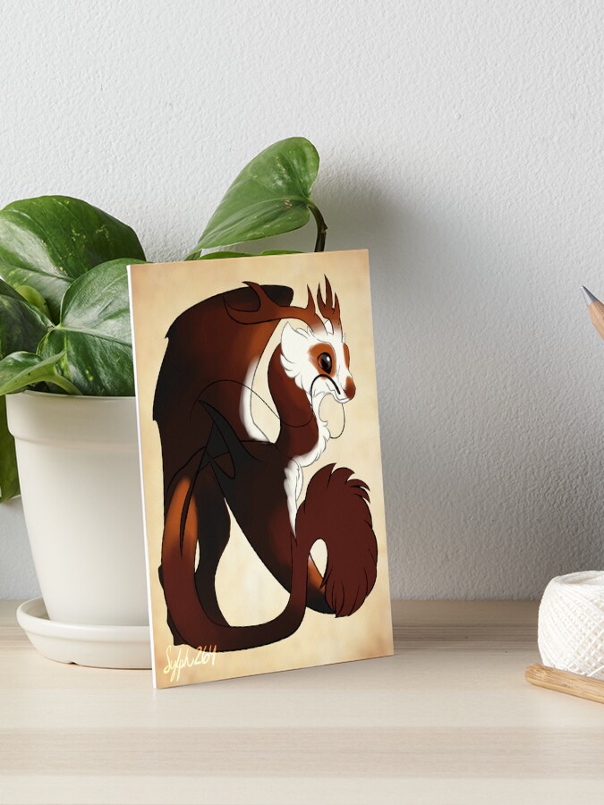 "Red and White Giant Flying Squirrel Dragon" Art Board Print for Sale ...