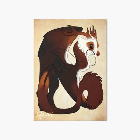 "Red and White Giant Flying Squirrel Dragon" Art Board Print for Sale ...