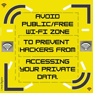 "Avoid Public / Free Wi-Fi Zone" Sticker for Sale by marcelo2222 ...