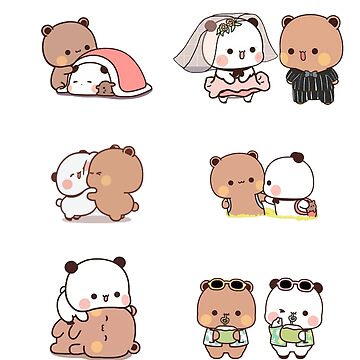 "Bubu dudu cute bears" Sticker for Sale by umairah92 | Redbubble