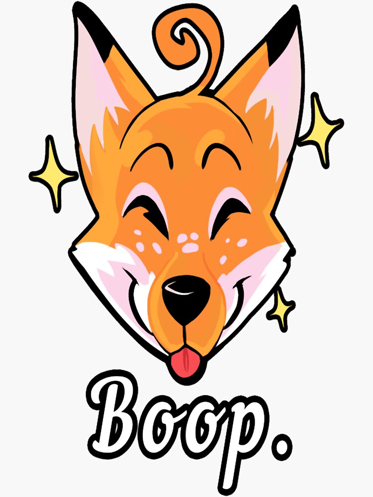 "cute furry fox boop" Sticker for Sale by kwenzy | Redbubble