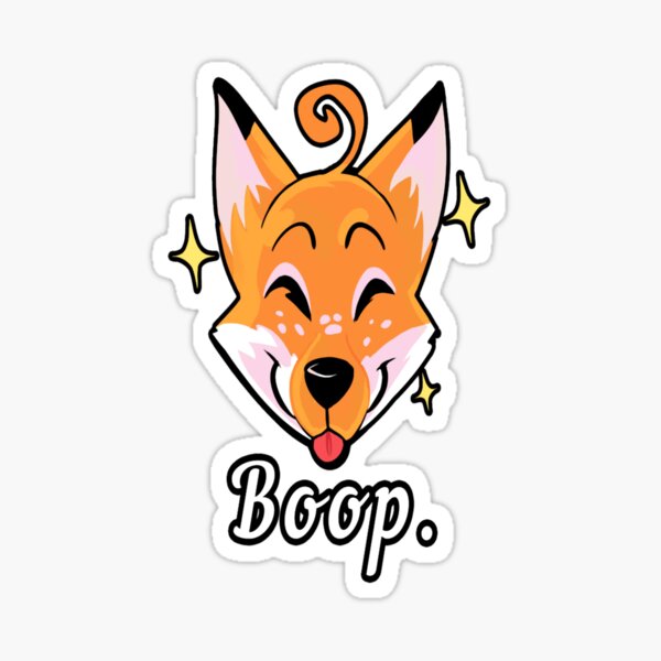 "cute furry fox boop" Sticker for Sale by kwenzy | Redbubble