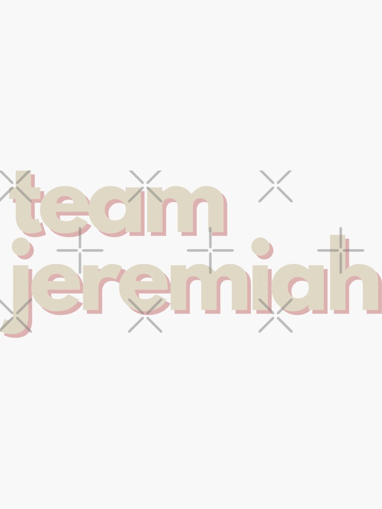 "Team Jeremiah The Summer I Turned Pretty" Sticker for Sale by ...