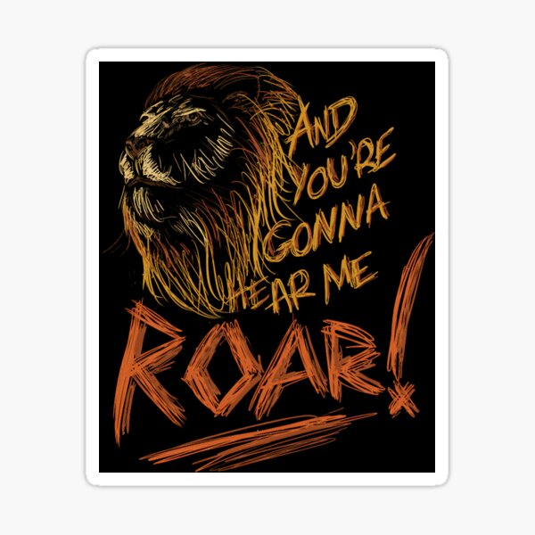 "roar-Katy Perry" Sticker for Sale by LazerAdvincula | Redbubble