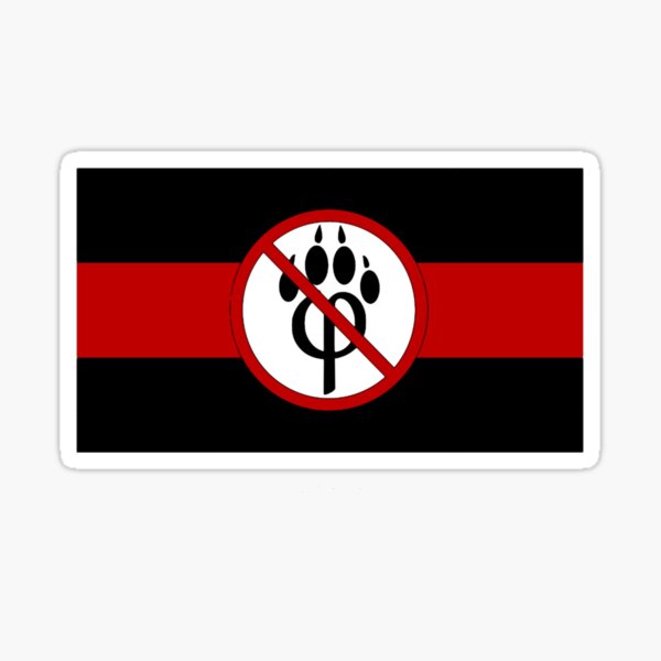 "Anti-furry flag Active " Sticker for Sale by daviddcar | Redbubble