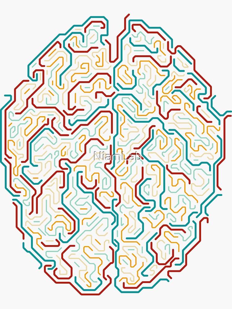 "brain functions mind science concept" Sticker for Sale by NiamLab ...