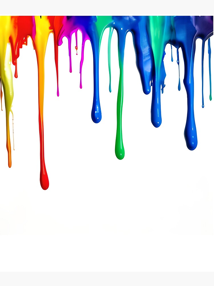 "colored paint dripping," Poster for Sale by Colada ... | Redbubble
