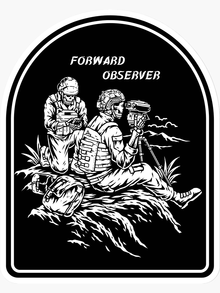 "Forward Observer Sticker!" Sticker for Sale by Saint-Barbara | Redbubble
