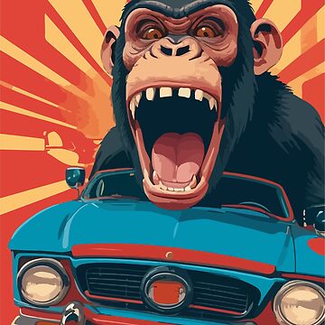 "Monkey in a trunk" Sticker for Sale by Asotshop | Redbubble