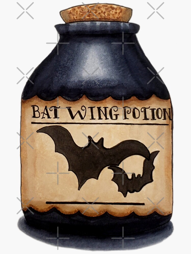 "Bat Wing Potion " Sticker for Sale by KayleeRoseArt | Redbubble