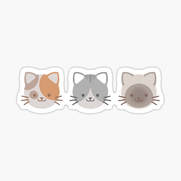 "Cat Trio" Sticker for Sale by bengalcatto | Redbubble