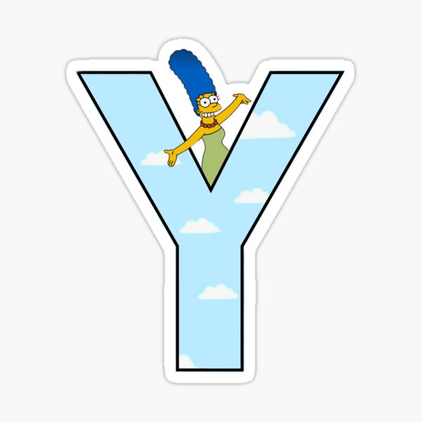 "Simpsons letter" Sticker for Sale by ZoeBaruch | Redbubble