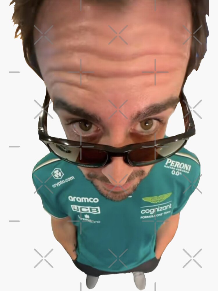 "Fernando Alonso Meme selfie trolling Russel" Sticker for Sale by ...