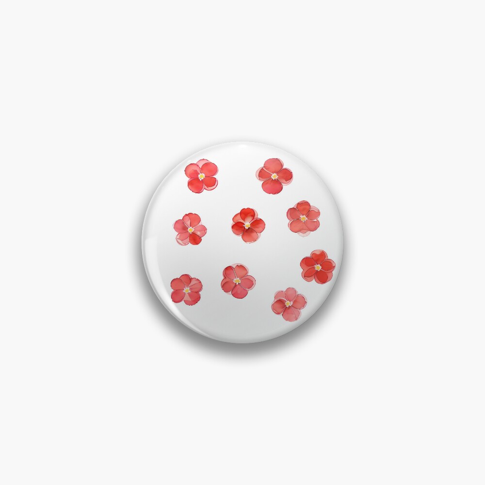 "tiny little red flowers watercolour style sticker set magnets" Sticker ...