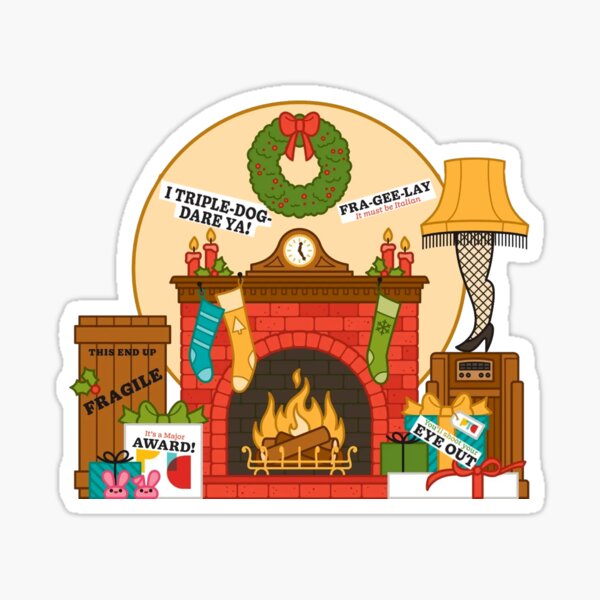 "A Christmas Story Quotes" Sticker for Sale by maximinano100k | Redbubble