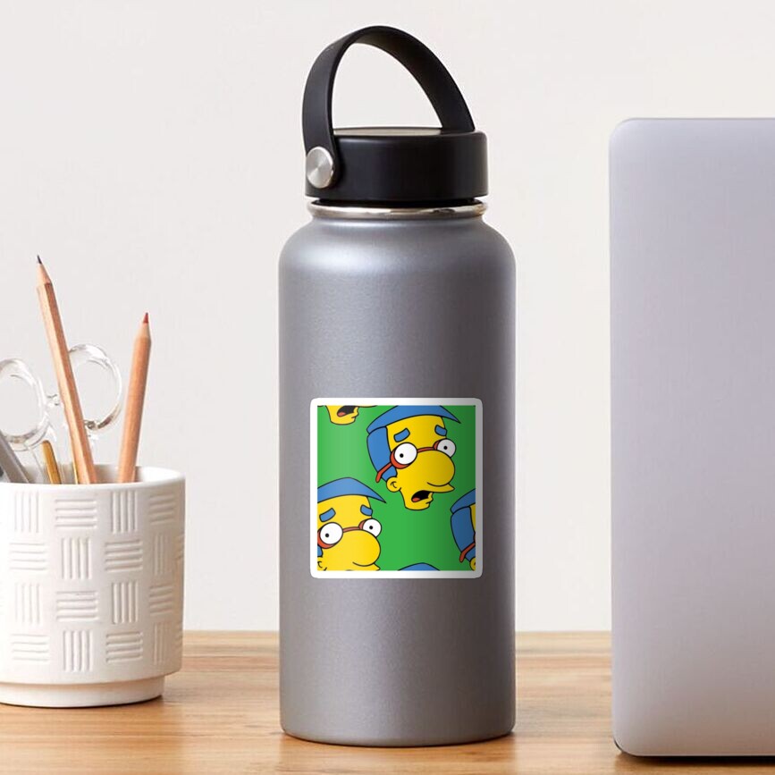 "Milhouse On Green" Sticker by bamshark | Redbubble