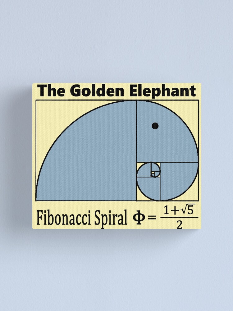 "Fibonacci Spiral – The Golden Elephant" Canvas Print for Sale by ...